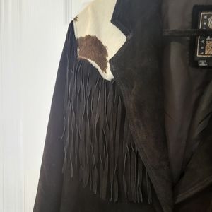Chasing Unicorns | Jackets & Coats | Vintage Leather Cowhide Fringe ...